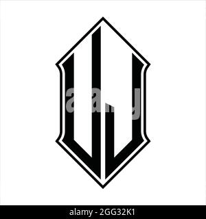UJ JU U J abstract vector logo monogram template Stock Vector Image ...