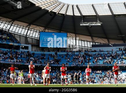 England fans applaud the players after the FIFA World Cup Group L match ...