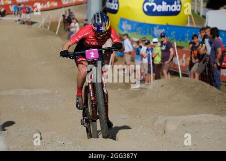 Daolasa, Commezzadura, Italy, August 28, 2021, (1) - Jordan Sarrou (France) during UCI MTB World ...