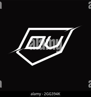 OV Logo monogram with negative space style design template isolated on ...