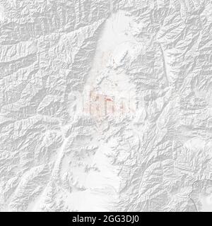Map of Kabul, streets, map of the capital. Satellite view. Afghanistan ...