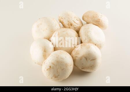 premium champignon mushrooms isolated on white background Stock Photo ...