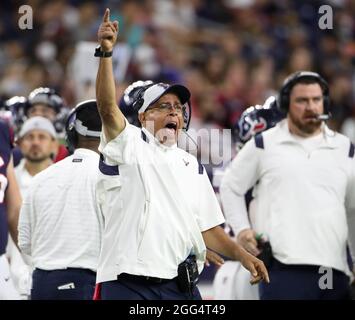 August 28, 2021: Houston Texans associate head coach and defensive coordinator Lovie Smith ...