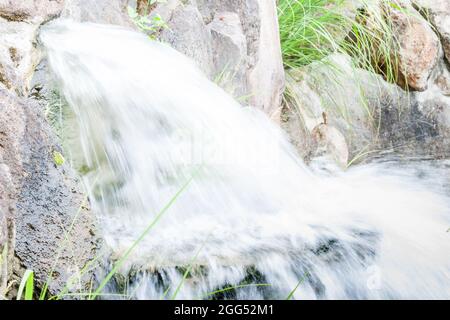 Waterfall at Guan Dao Guan Ying Temple, a Buddhist temple in New Taipei ...