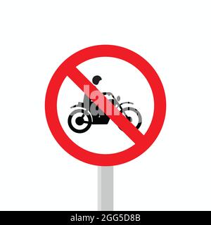 Road signs. Motorcycles are prohibited. Vector illustration Stock ...