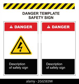 Safety sign template. ANSI and OSHA standard formats. Safety sign ...