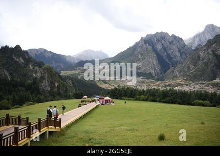 Gansu Province Diebu County Zhagana Village Stock Photo - Alamy