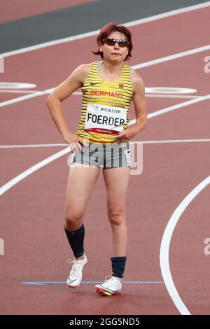 Isabelle Foerder of Germany in the Women's 100m - T37, Olympic stadium ...