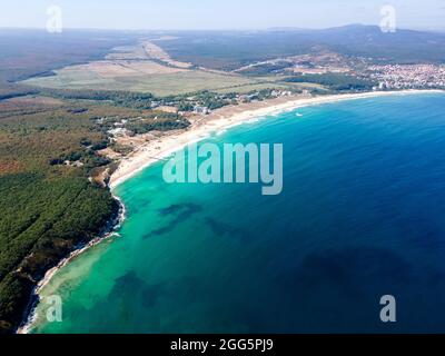 Aerial Panoramic view of town of Kiten, Burgas Region, Bulgaria Stock ...