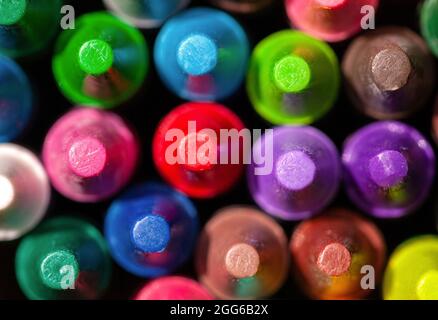 Round frame from vivid colorful butterflies on blue background ...