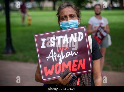 Protesters in Lafayette Square call for the protection and evacuation ...