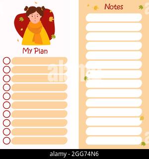 Cute girl planner templates - for a day, a week, a to-do list and a ...