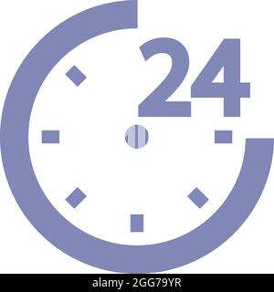 6 hour symbol icon vector illustration Isolated On white Background ...