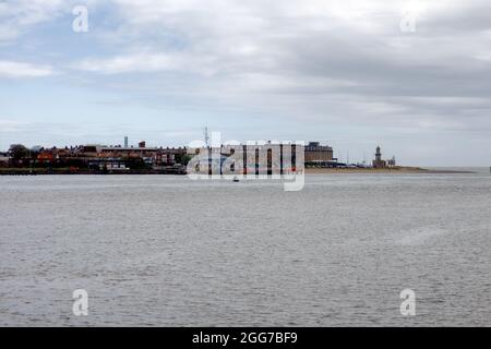 The Victorian Beach Lighthouse in the Lancashire port town of Fleetwood ...