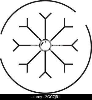 Snow Flake Vector Icon Design Illustration Stock Vector Image & Art - Alamy