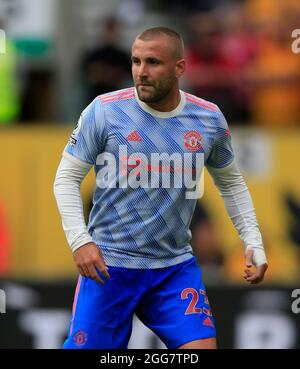 Luke Shaw #23 of Manchester United crosses the ball Stock Photo - Alamy