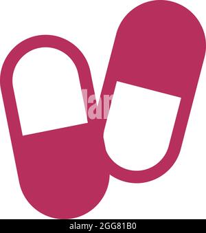 Pill capsules isolated on white background. Vector illustration. Eps 10 ...