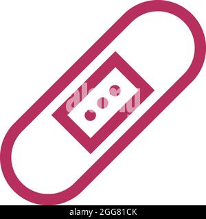 Pink medical plaster. Medicine icon. Pharmacy graphic. Vector ...