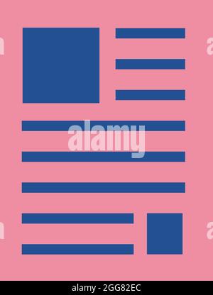 Sticker newspaper on white background illustration Stock Vector Image ...