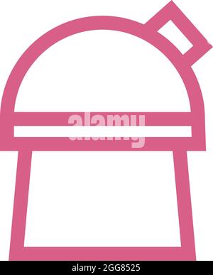 Observatory black icon, vector sign on isolated background. Observatory ...