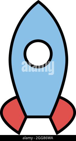 Isolated rocket space toy icon flat design Vector Stock Vector Image ...