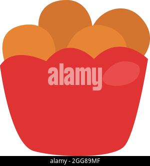 Lunch chicken nugget icon cartoon vector. Fast food. Crispy menu Stock ...