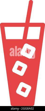 Juice icon. cocktail drink icon - Red Ribbon banner Stock Vector Image ...