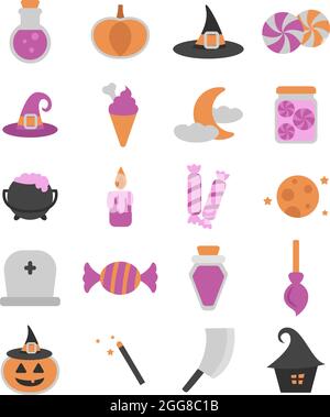 Halloween Party Poster on black background. Trick or treat concept ...