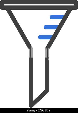 funnel laboratory on white background vector illustration design Stock ...