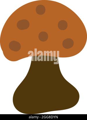 Mushroom chanterelle isolated design vector glyph icon. Vegetable sign ...