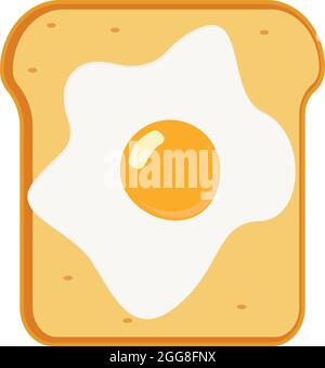 toast with fried egg Stock Vector Image & Art - Alamy