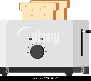 White toaster, illustration, vector, on a white background Stock Vector Image & Art - Alamy