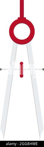 Red school divider, illustration, vector on a white background Stock ...