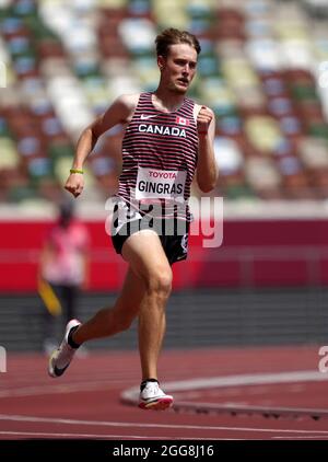 Canada's Zachary Gingras competes in the Men's 400 metres - T38 round ...
