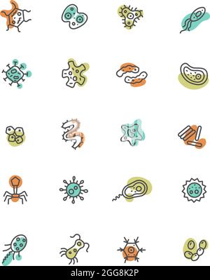 pathogen bacteria virus line icon vector illustration Stock Vector ...
