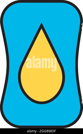 Bar of soap with foam isolated on white background. Vector illustration ...