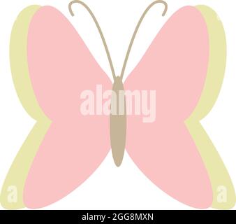 Spring colorful vector illustration with pink roses. Cartoon style ...