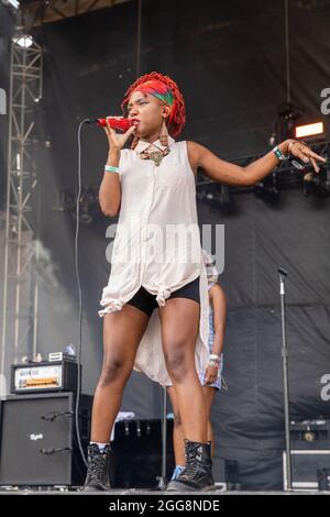 Tierinii Jackson of Southern Avenue during the Railbird Music Festival ...