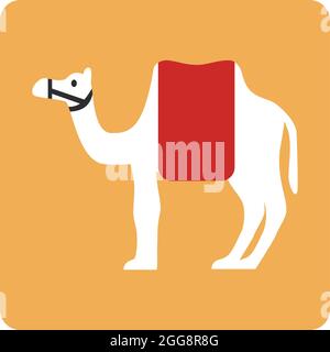 Vector of camel on white background. Easy editable layered vector ...