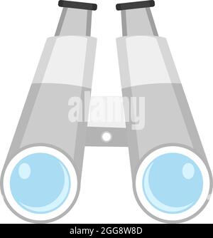 Binoculars flat vector icon. Hand drawn style design illustrations ...