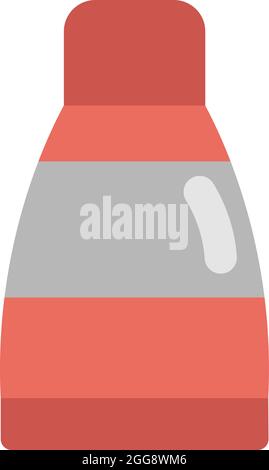 Red Bottle Shampoo Packaging Isolated at White Background Stock Vector ...
