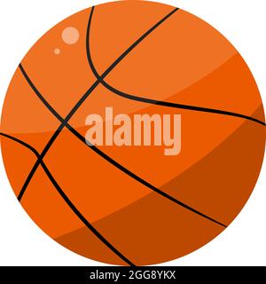 Orange basketball, illustration, vector on white background Stock ...