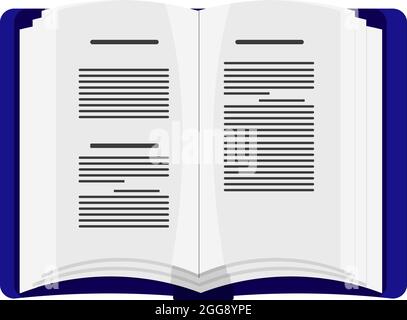 Blue book, illustration, vector on a white background Stock Vector ...