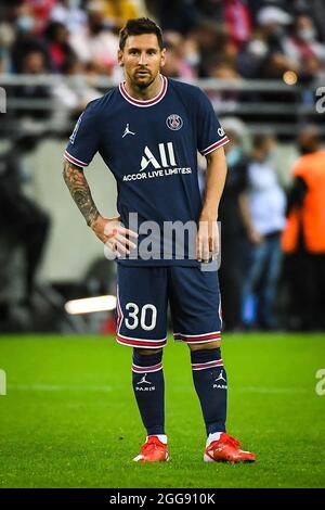 Leo Lionel Messi during the Ligue 1 football (soccer) match between AC ...