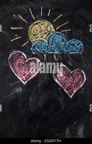 Graphical representation of icons representing the love relationship ...