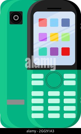 Smartphone keypad on green background showing numbers and call button Stock Vector Image & Art ...