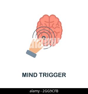Mind Trigger icon from personality collection. Simple line Mind Trigger ...