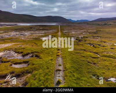 Garve ,Scotland, UK. 30th August 2021.Low water levels in Loch ...