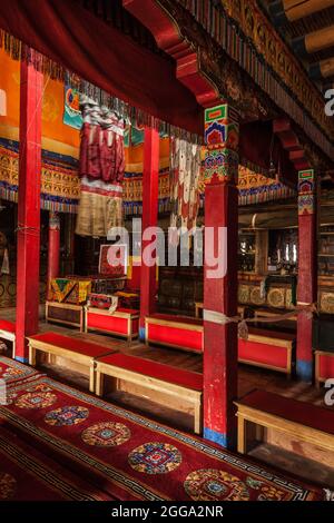 Inside Lamayuru gompa (Tibetan Buddhist monastery). Ladakh, India Stock ...