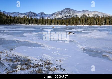 Red Rock Lake, Brainard Lake Recreation Area, Ward, Colorado, USA Stock ...